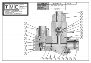 Fluid End for National Mud Pump 12-P-160 7500 PSI Mission Style - Cod ...