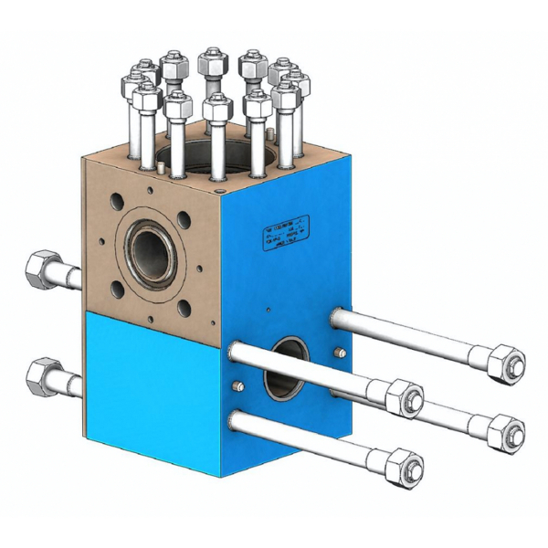 Fluid End for Wirth Mud Pump 7500 PSI - Cod. TME F2010AA - FLUID END ...