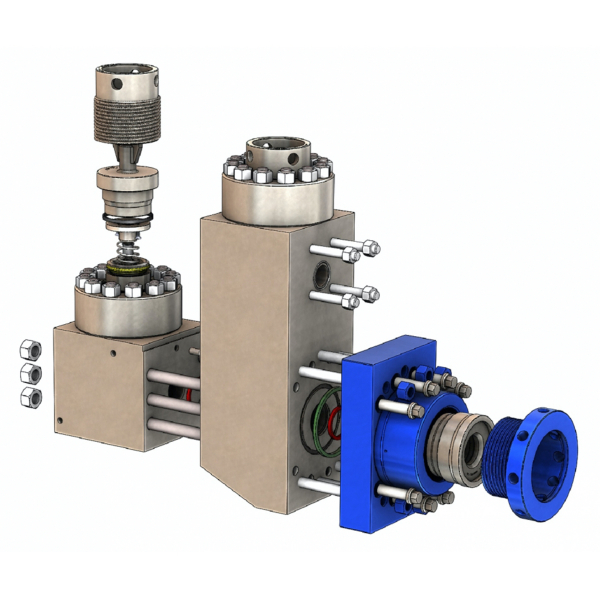 Fluid End for Continental Emsco Mud Pump FB1600 5000 PSI (Modified by ...